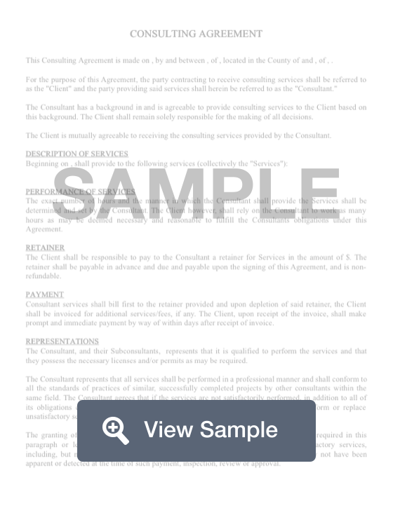 Consulting Agreement Template PDF Word Sample FormSwift