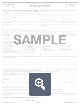 Form 3949 A: Create & Download for Free | FormSwift