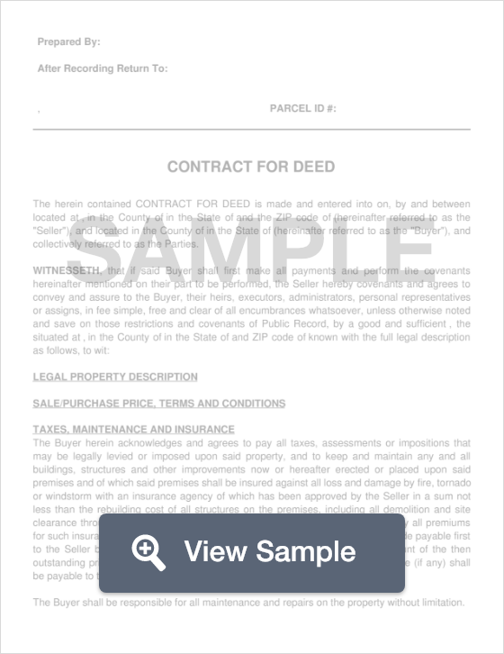 Land Contract Form Sample How A Land Contract Works FormSwift