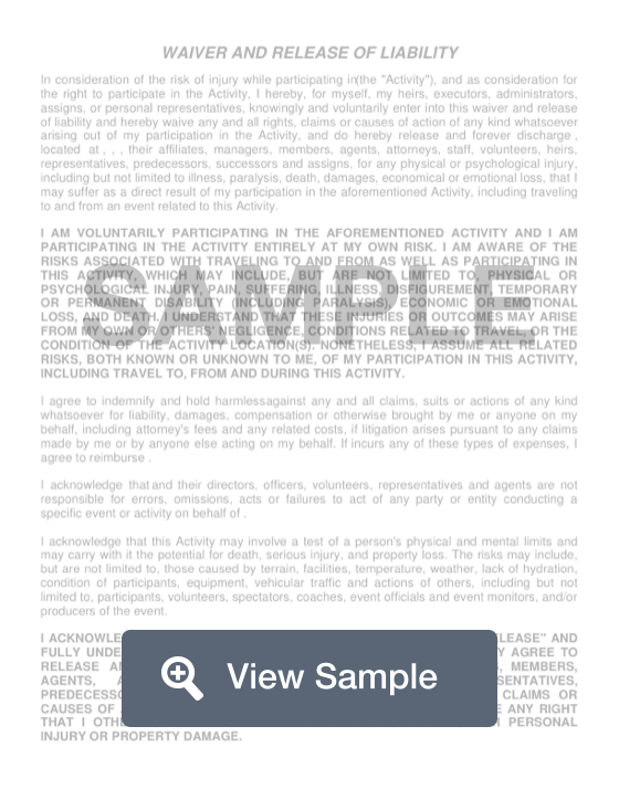 Personal Trainer Waiver Forms Create Download FormSwift